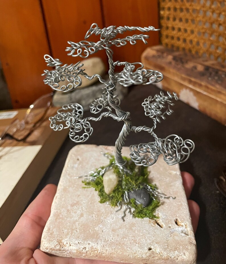 Silver Wire Bonsai Tree | Tree of Life | Japanese Style | Decorative ...