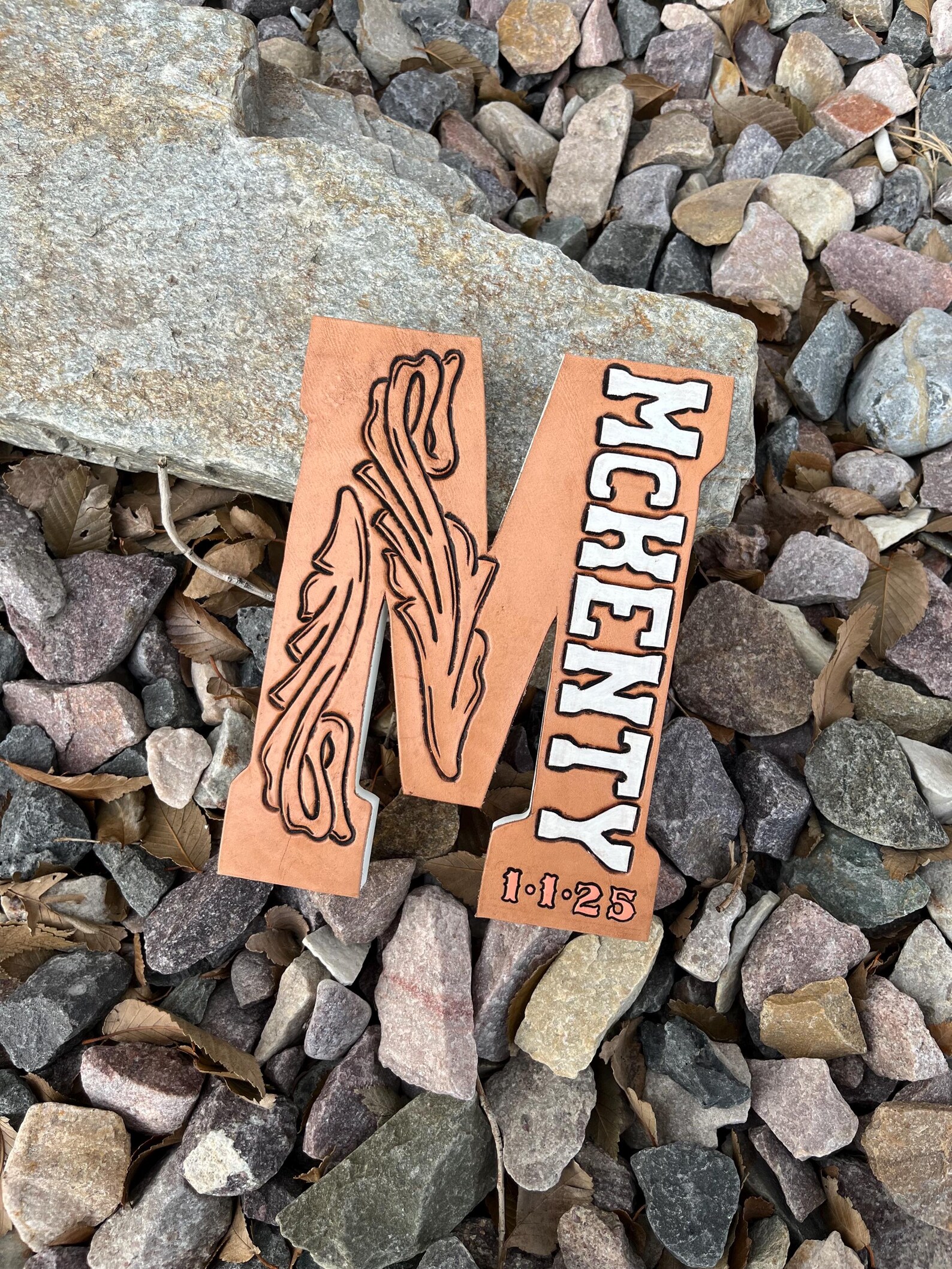 Tooled Leather Cake Topper - Etsy