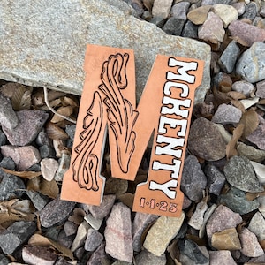 Tooled Leather Cake Topper - Etsy