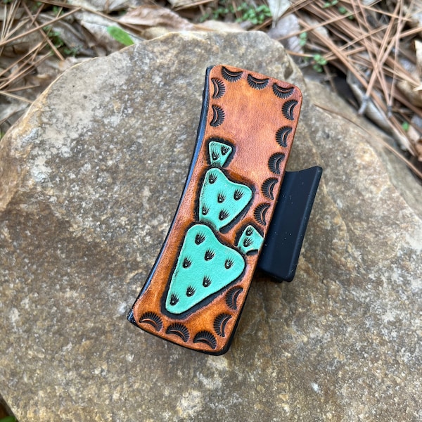 Leather Hair Clip - Etsy