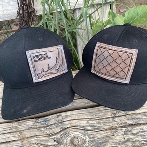 Custom Tooled Leather Patch Hat - Etsy