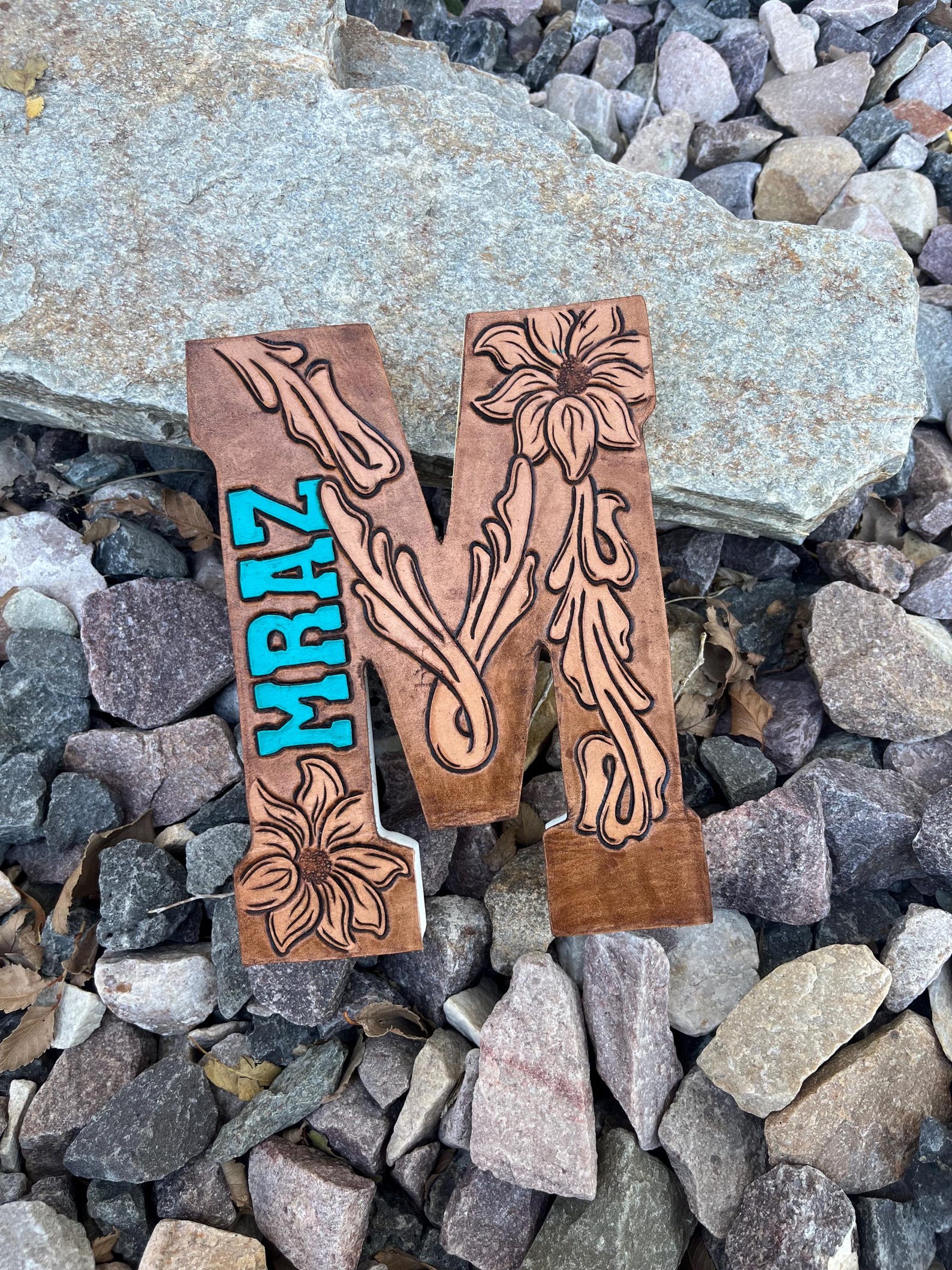 Tooled Leather Cake Topper - Etsy