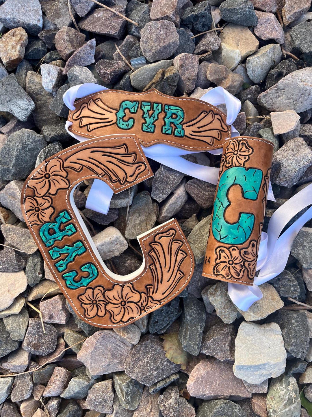 Tooled Leather Cake Topper - Etsy