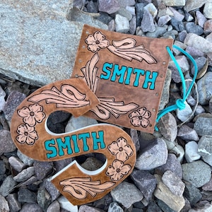 Tooled Leather Cake Topper - Etsy