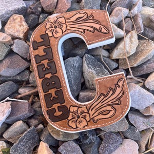 Tooled Leather Cake Topper - Etsy