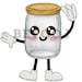 Cute Waving Cartoon Jar Clipart Svg, Cartoon Jar Svg, T-shirt Design ...