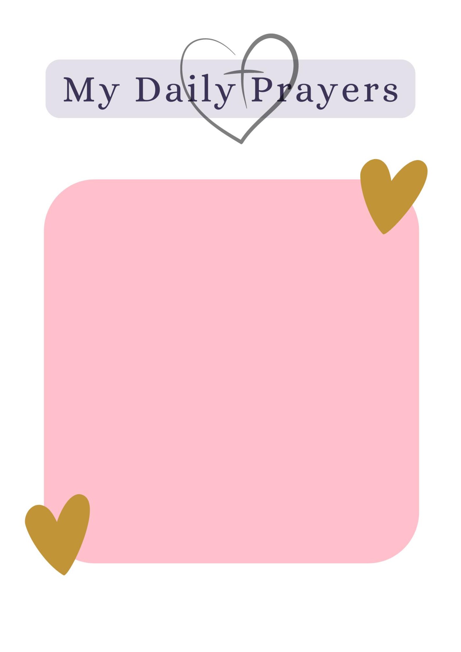 Daily Mantra Religious Printout, Cute Girly Loving TEMPLATE, Reminder ...