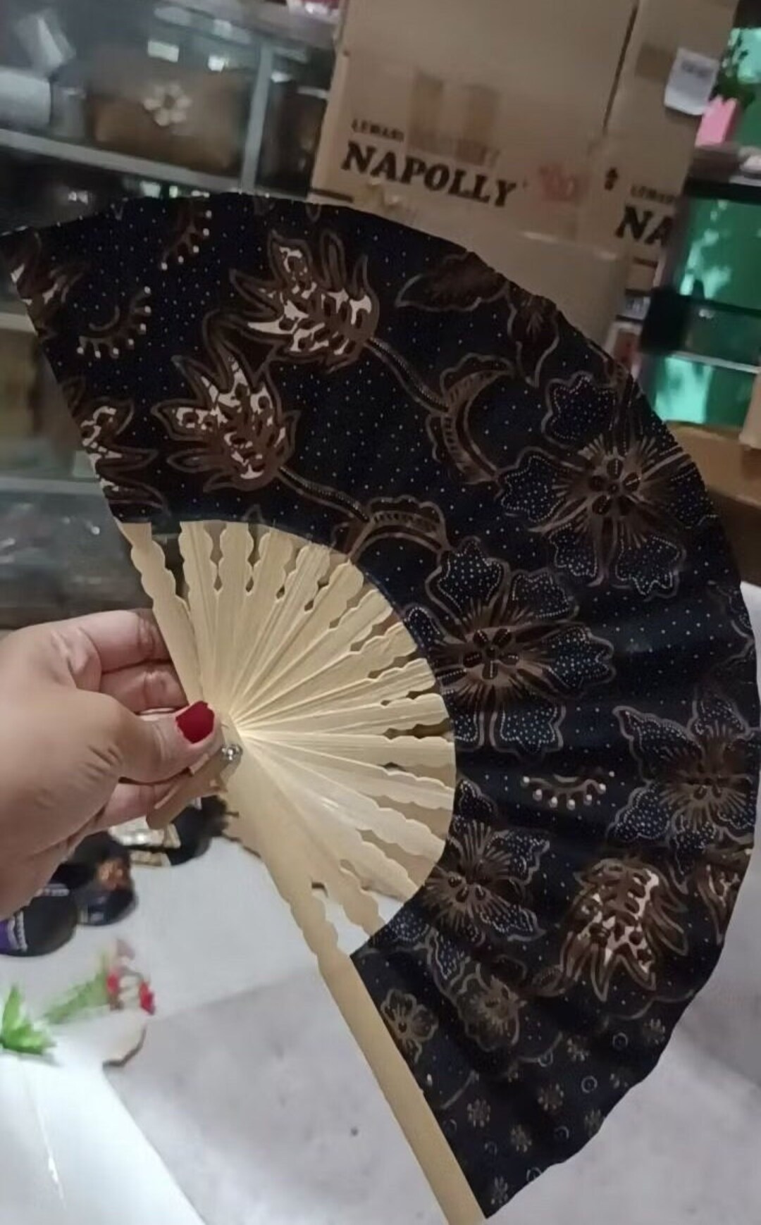 Batik Hand Fan, Handmade Traditional Hand Fan Indonesia A04 Dewatastar ...