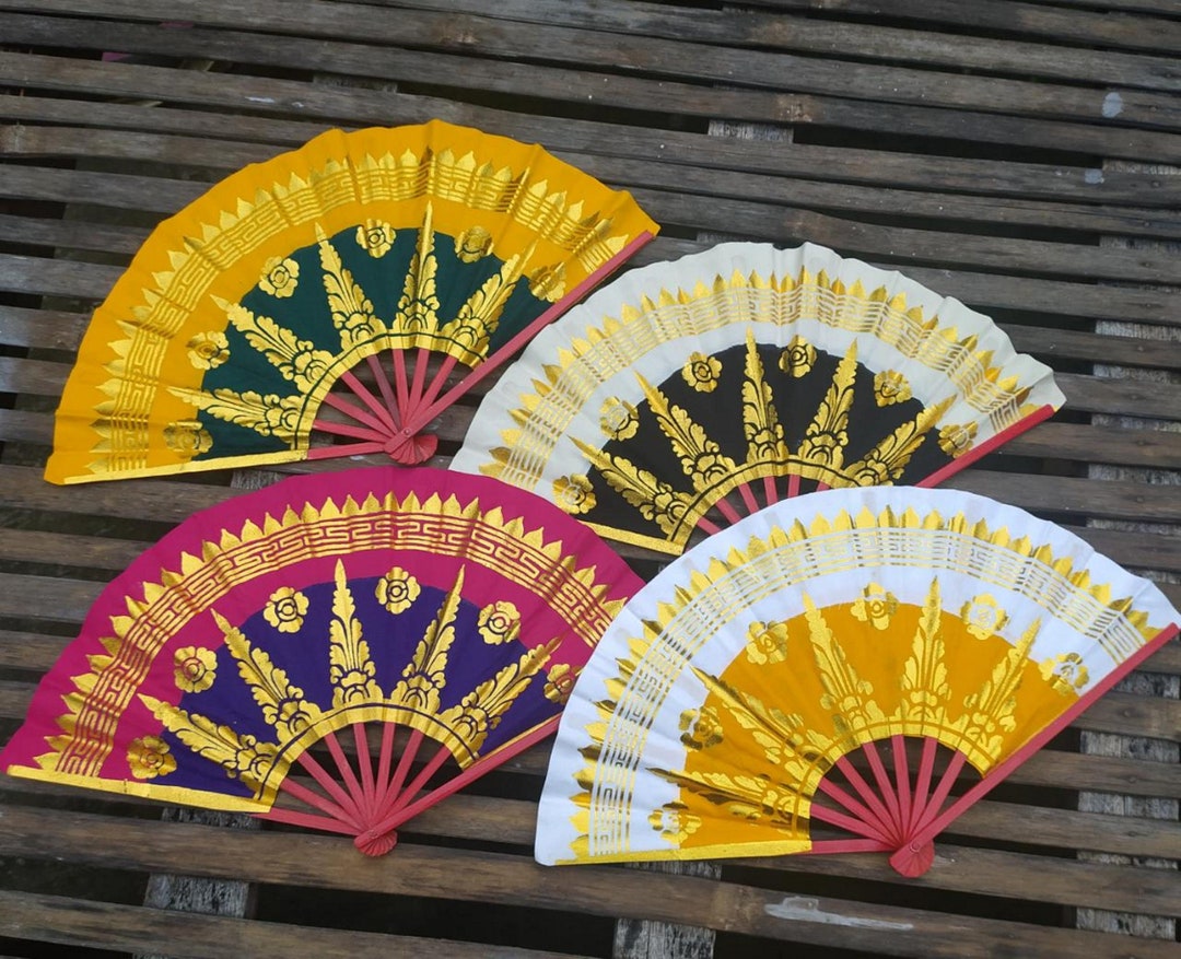 Balinese Handfan Vintage Traditional Hand Fan Indonesia Dewatastar - Etsy