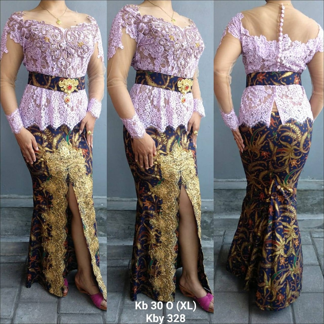 Traditional Indonesian Kebaya Skirt, Sarong Kebaya Bali D01LXL ...
