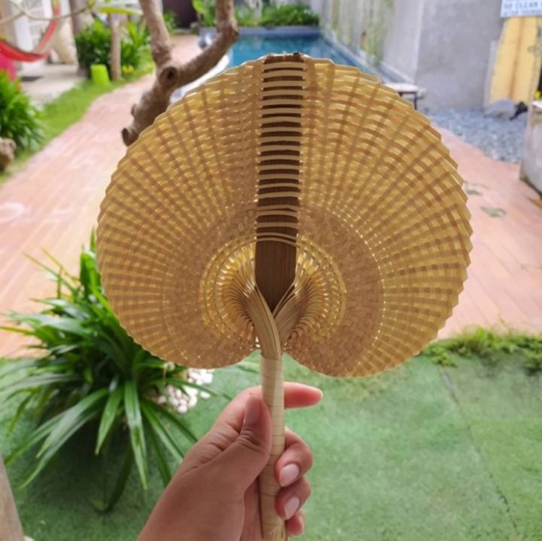 Balinese Straw Handfan,rattan Hand Fan, Handmade Traditional Hand Fan ...
