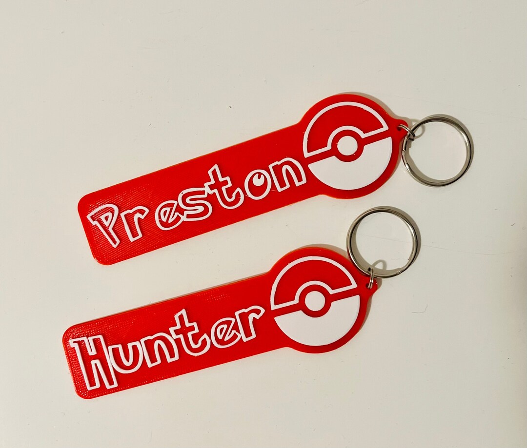 Kids Nametag Keychain - Personalized Backpack Nametag - Pokemon Nametag ...
