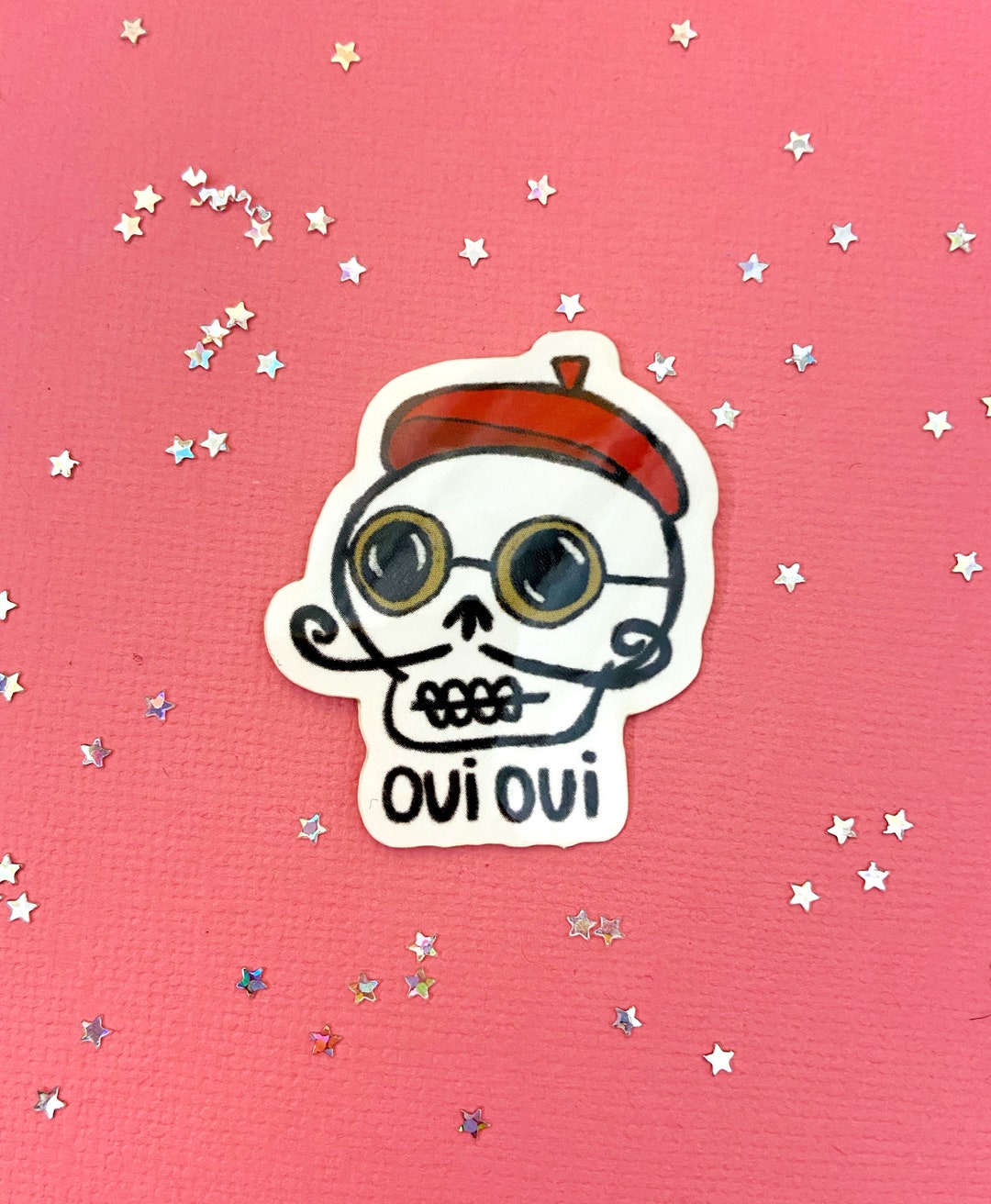 Oui Oui Skull Sticker - Etsy