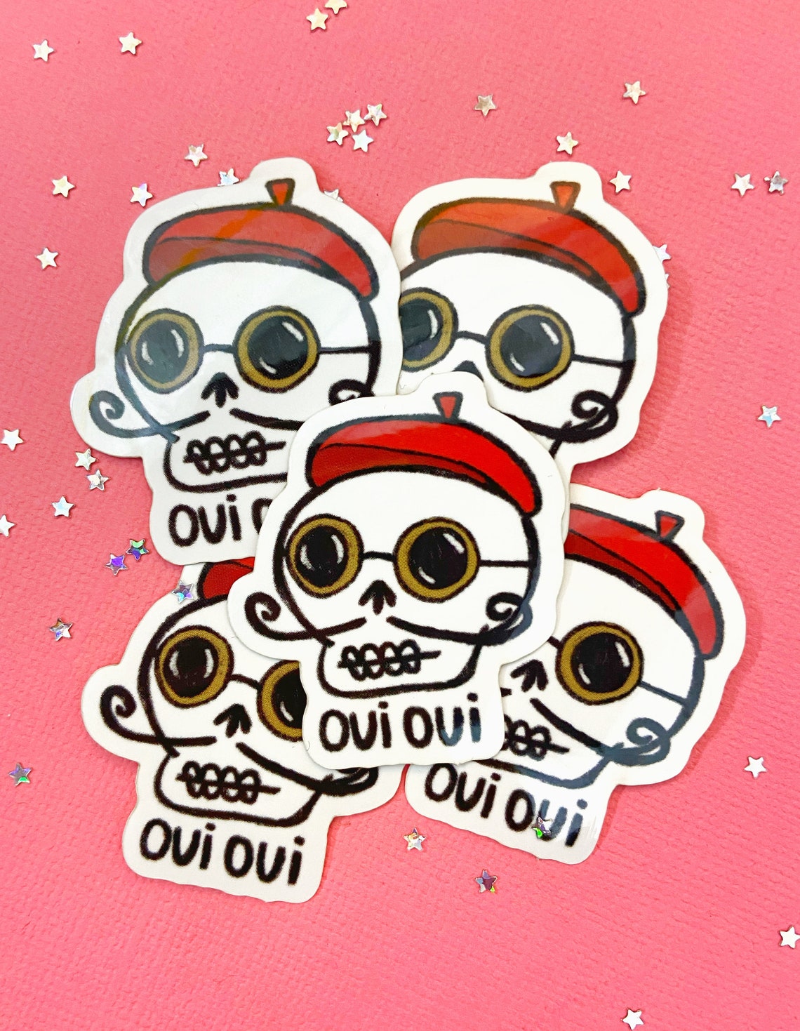 Oui Oui Skull Sticker - Etsy
