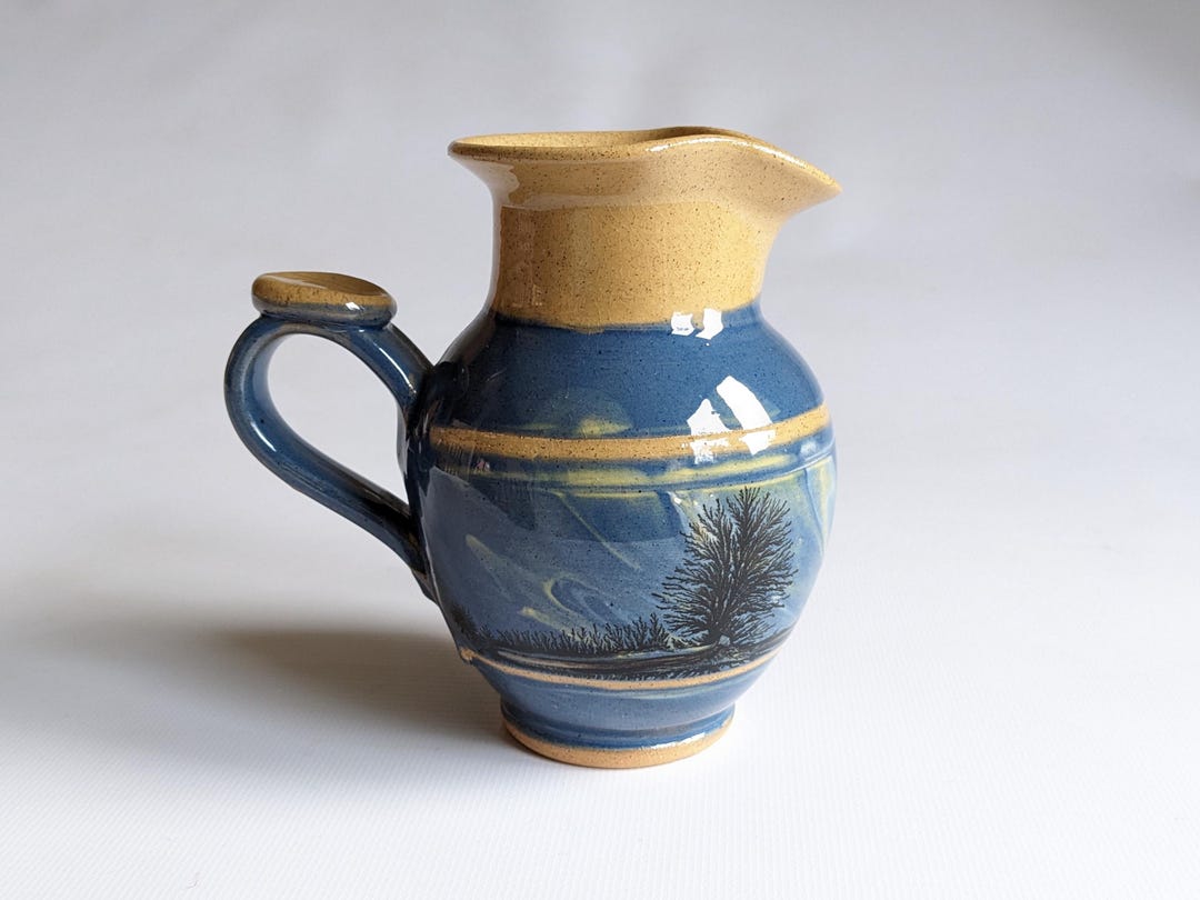 Studio Pottery Jug With Mocha Ware by Roger Irving Little of Boscastle ...