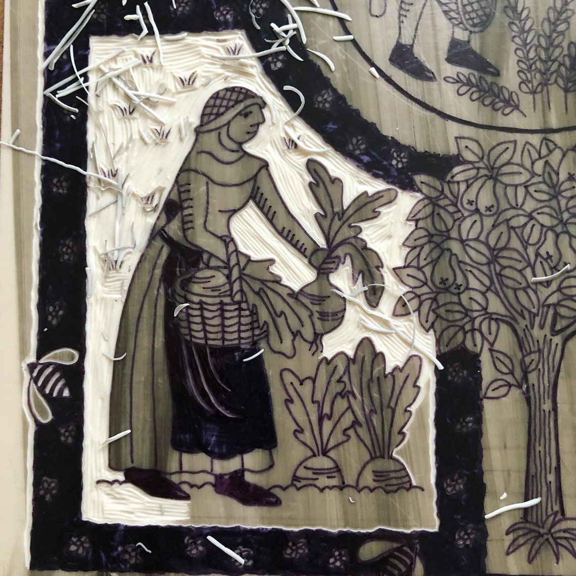 Medieval Botanical - Hand Printed Original Signed Linocut Print - Etsy