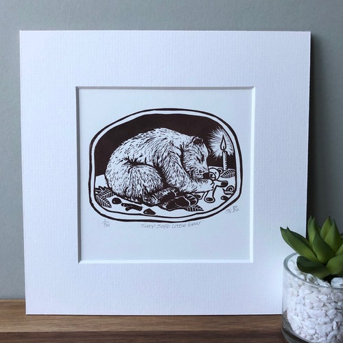 Psalm 55 Linocut Christianity Bible Woodcut Prayer | Etsy