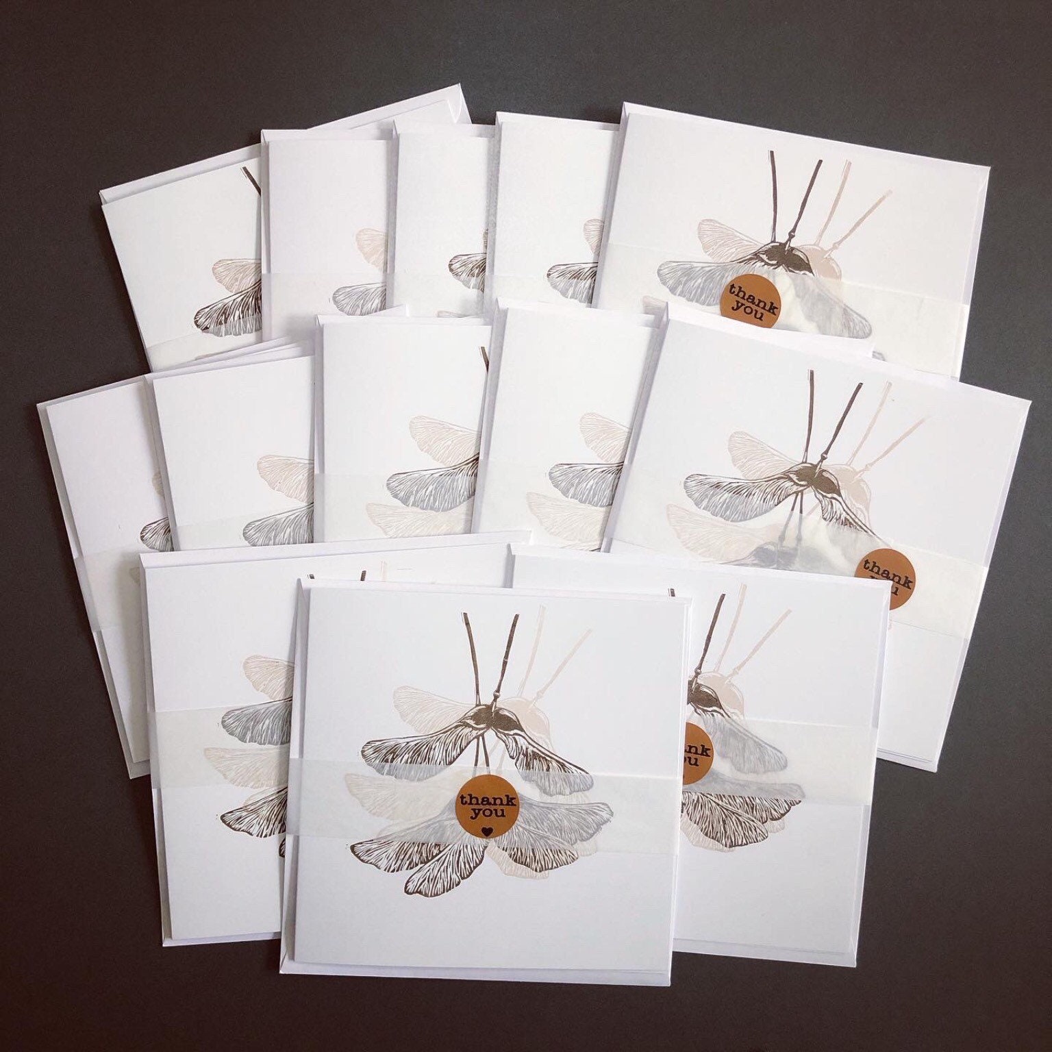 Sycamore Keys Original Linocut Greetings Card. Brown & Beige - Etsy