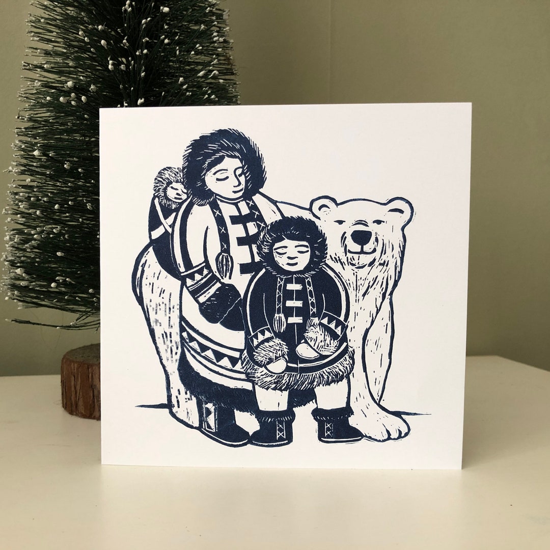 Eskimo Love Greetings Card Navy on White - Etsy