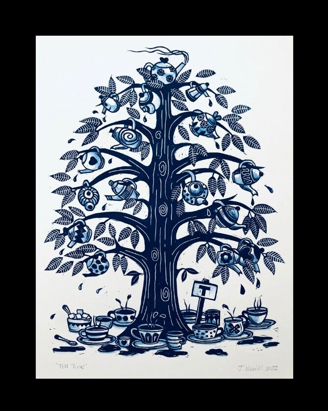 Tea Tree Original Signed Linocut Print - Etsy