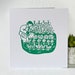 The Burrowers - Hand Made Original Linocut Design Greetings Card. Brown ...