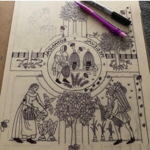 Medieval Botanical - Greetings Card Digitally Created From an Original ...