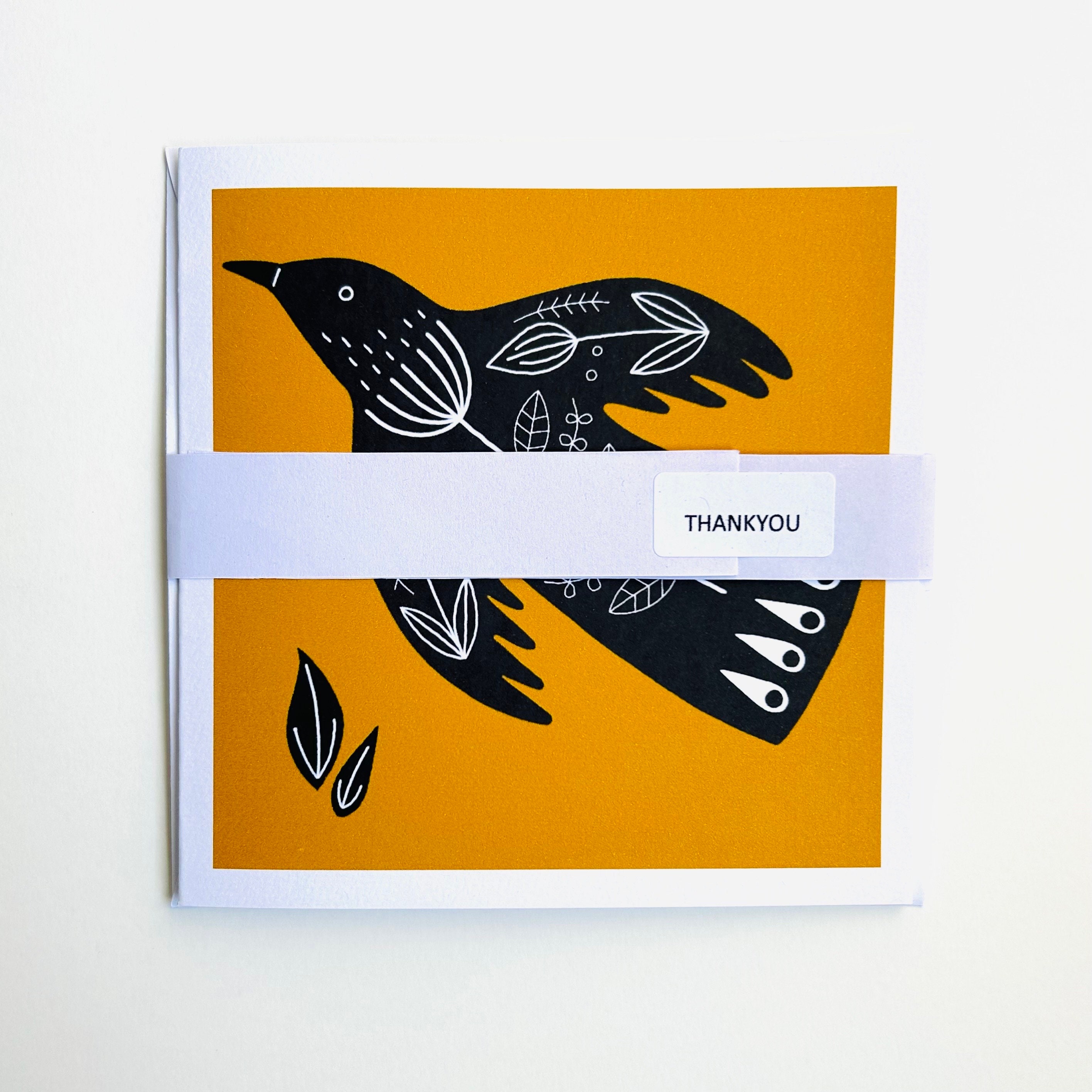 Dove - Original Linocut Design Greetings Card - Etsy