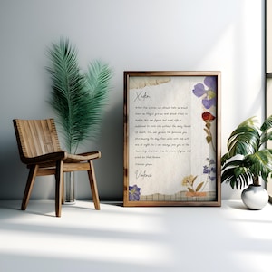Violet's Letter to Xaden Digital Art Poster | Fourth Wing Aesthetic Wall Decor | Onyx Storm ...