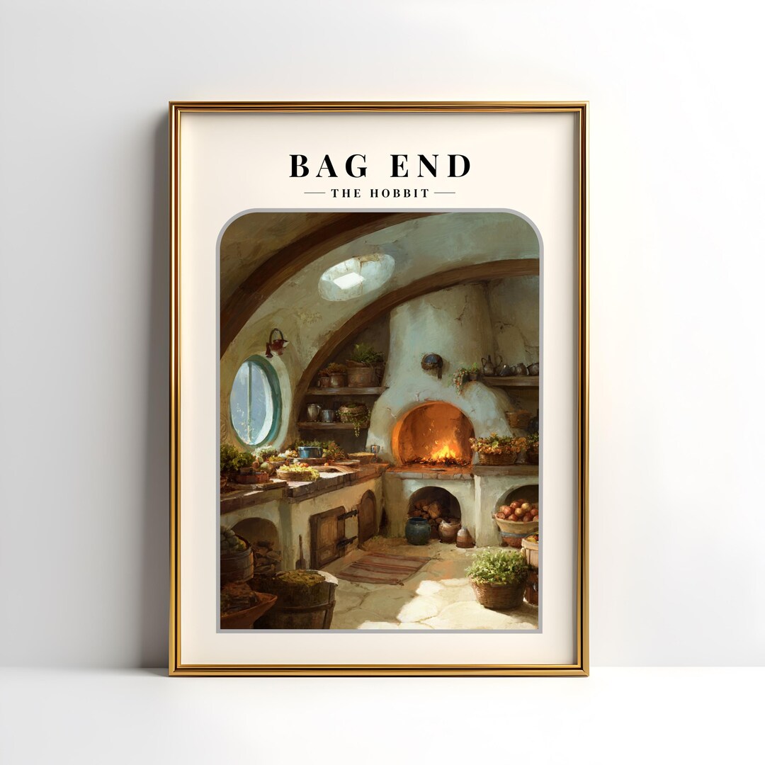 The Hobbit Bag End Digital Print Poster | Middle Earth | Tolkien | LOTR ...