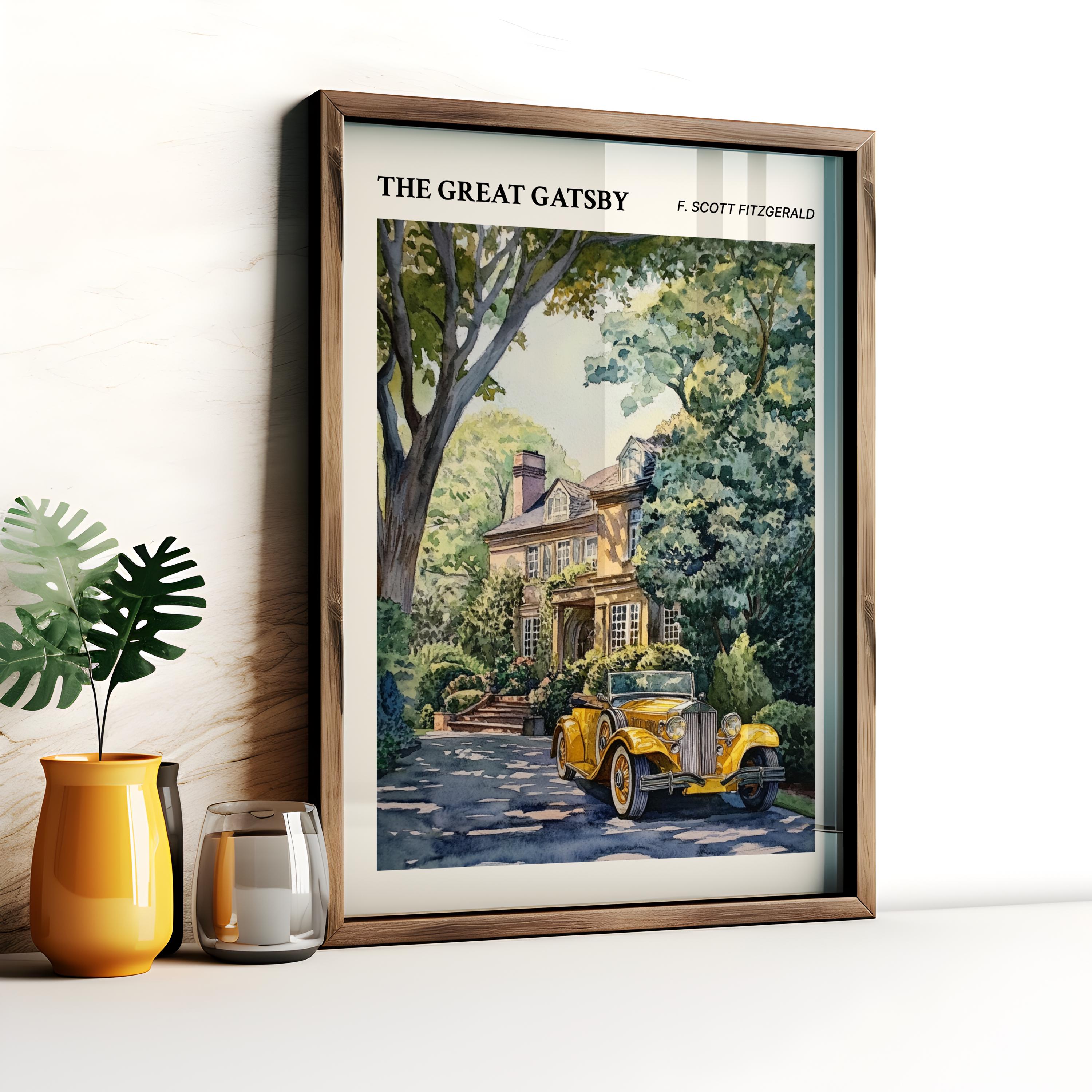 The Great Gatsby Digital Poster | Literary Art Print | F. Scott ...