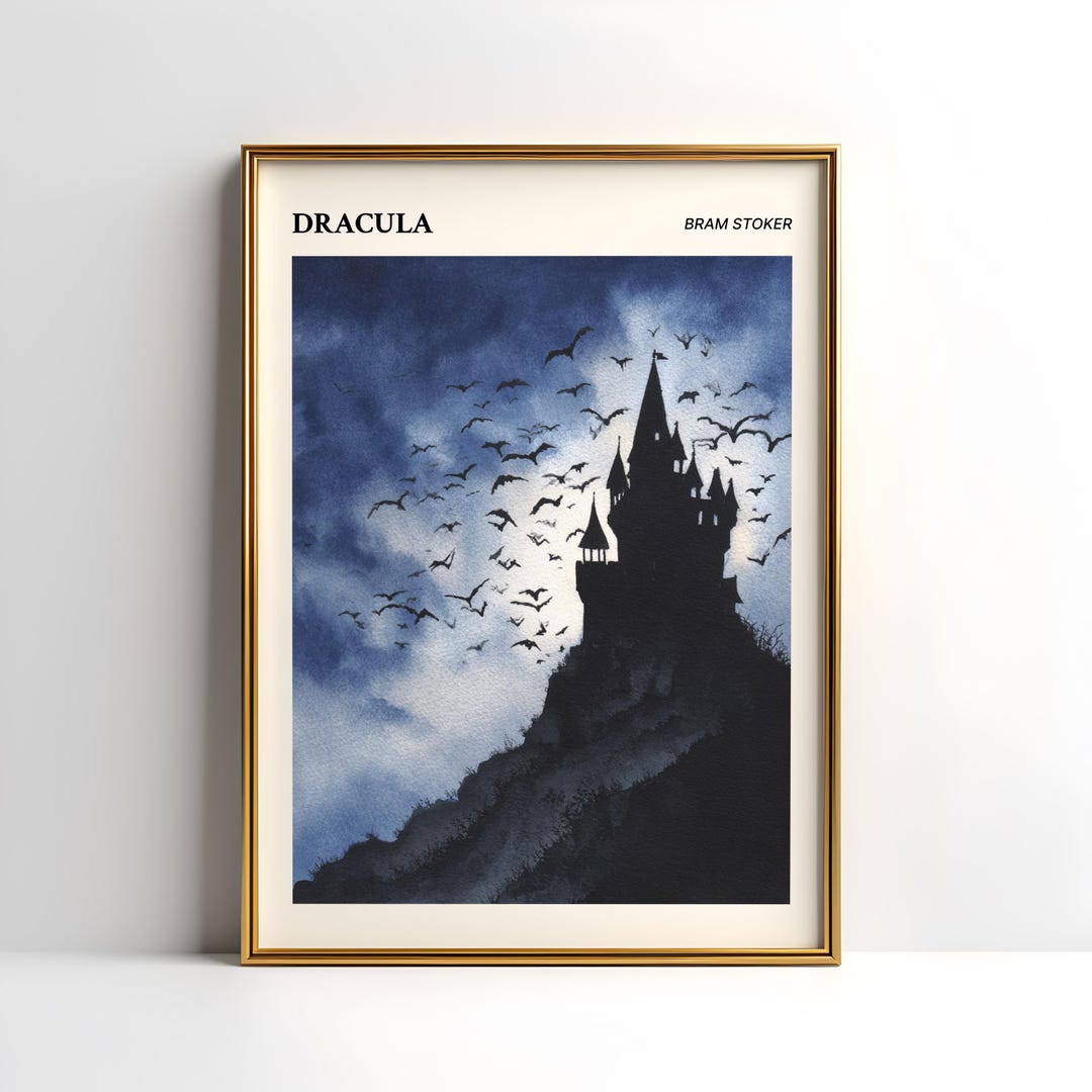 Dracula Vampire Castle Digital Print | Bram Stoker Book Print | Gothic ...