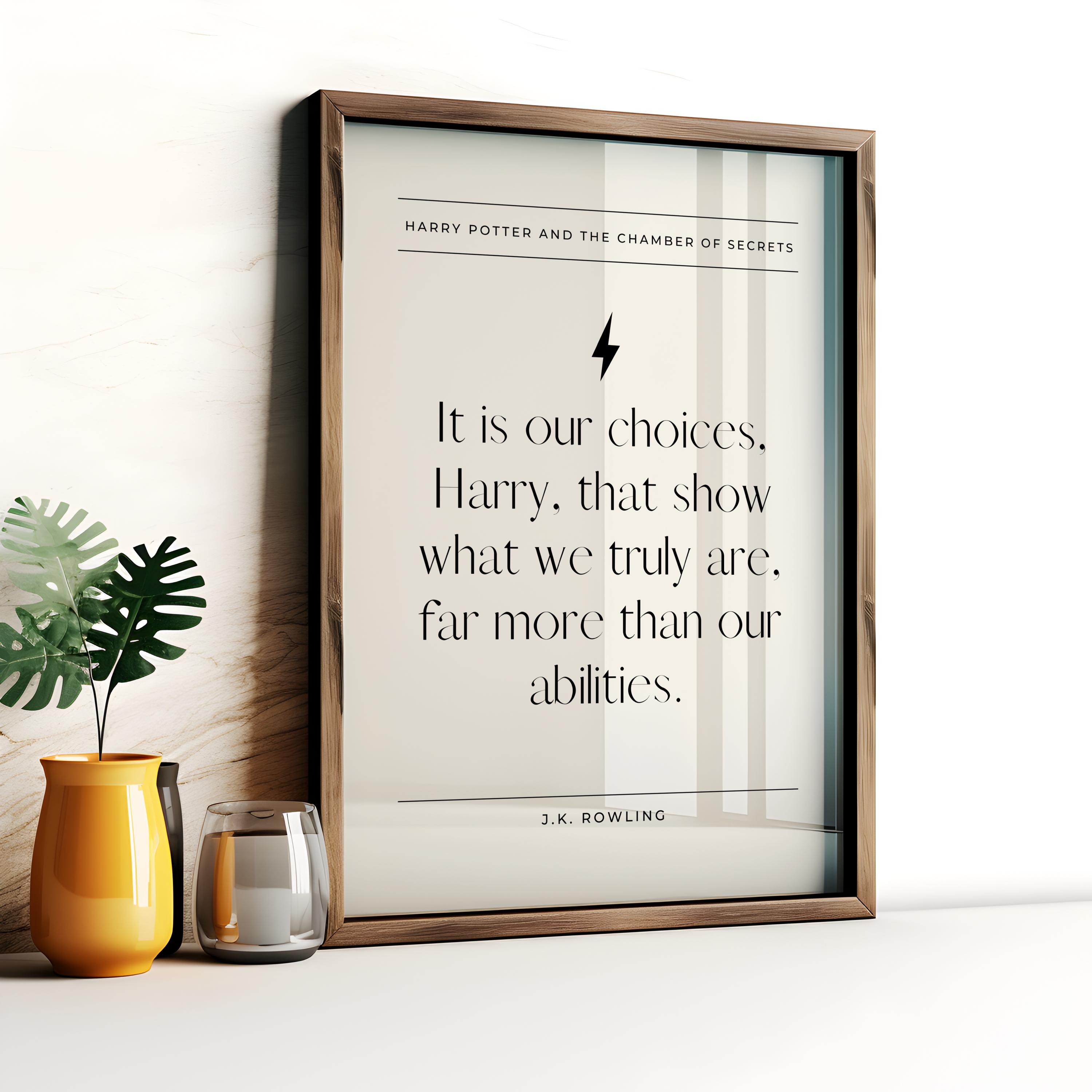 Potter Chamber of Secrets Quote Digital Print | Potter Digital Art ...
