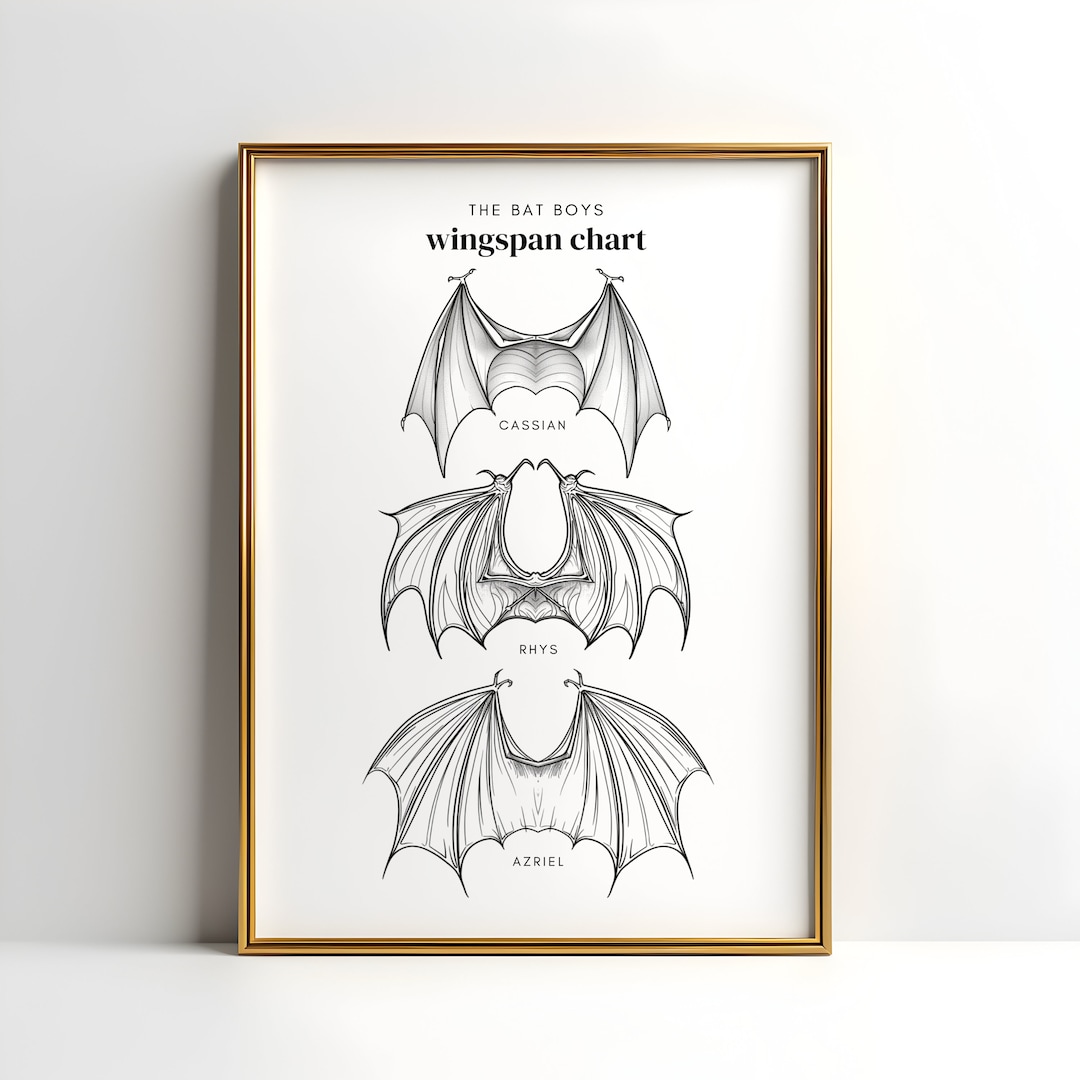 Acotar Bat Boys Wingspan Digital Art Poster Night Court ACOTAR Poster ...