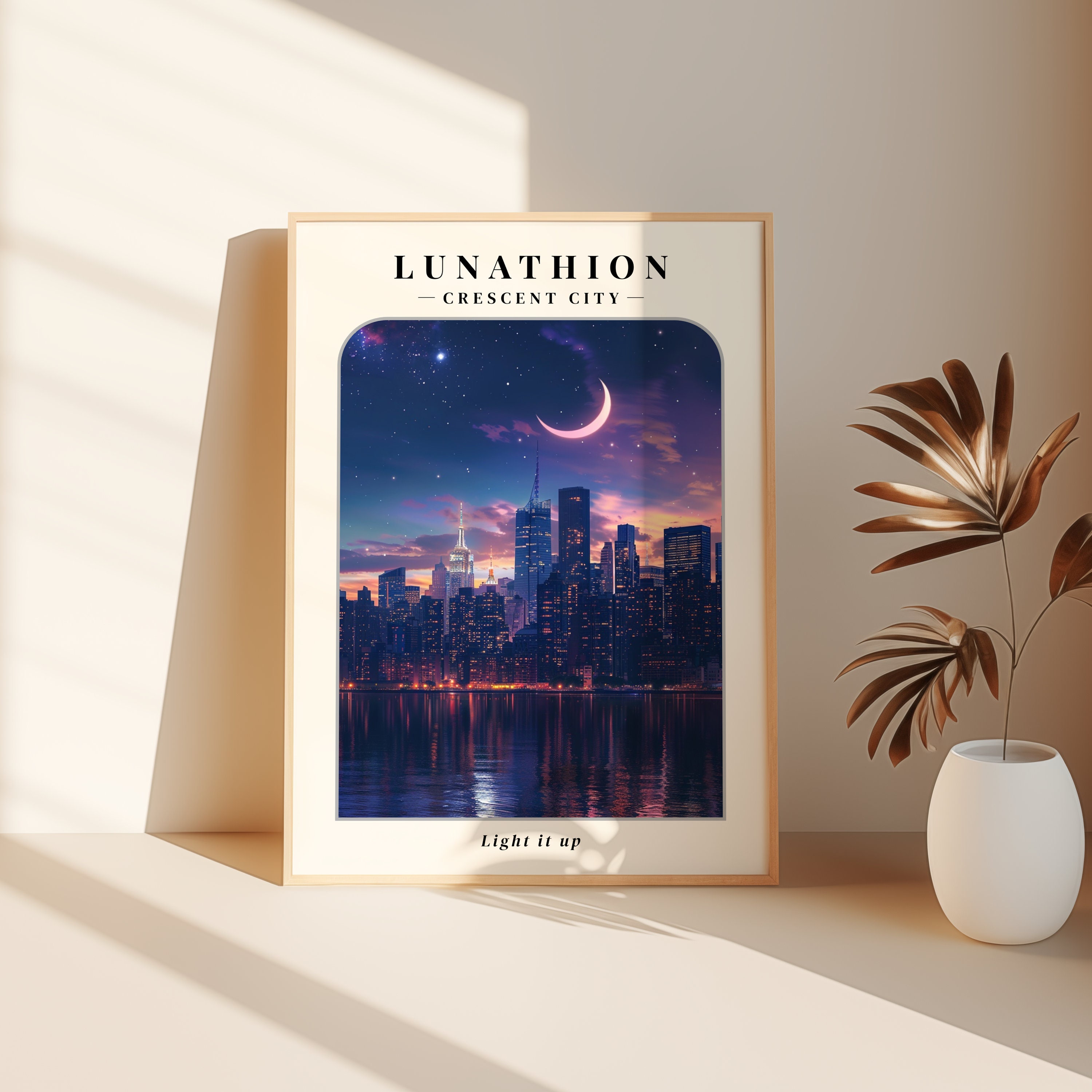 Lunathion Crescent City Poster Digital Print | Crescent City Print ...