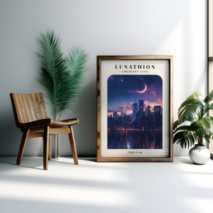 Lunathion Crescent City Poster Digital Print | Crescent City Print ...