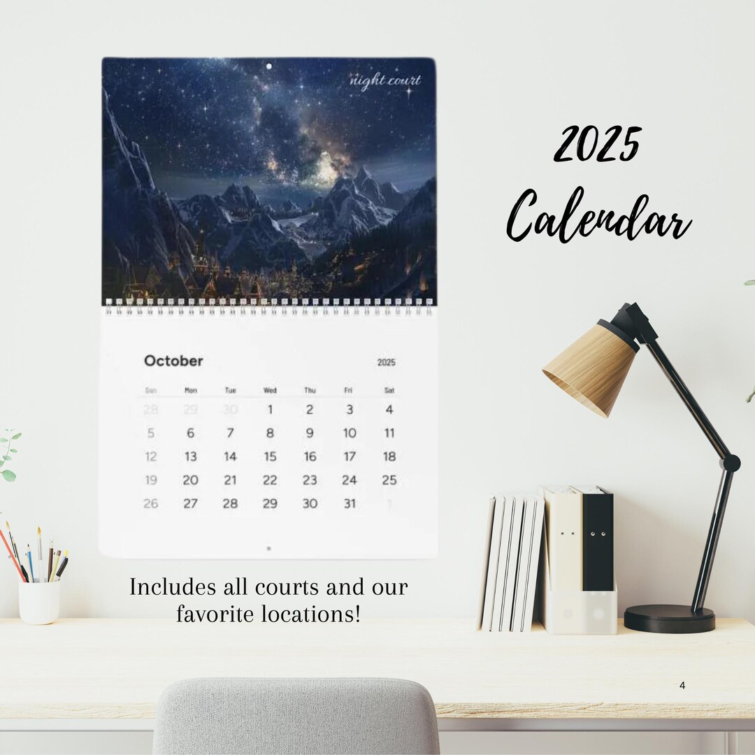 Acotar Wall Calendar Featuring the Courts Acotar Courts Acotar Wall ...