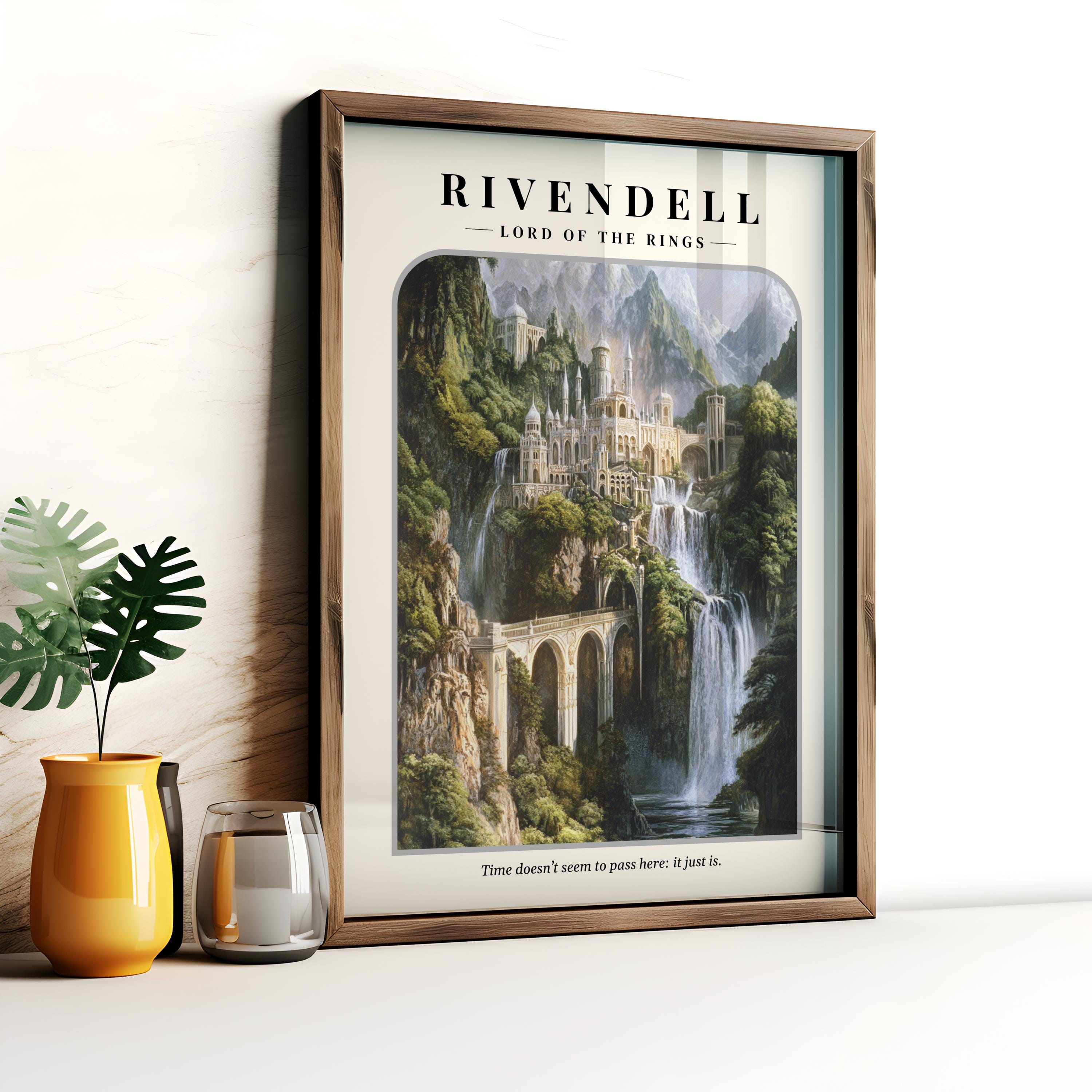 Lord of the Rings Rivendell Digital Print Poster | Lord of the Rings ...
