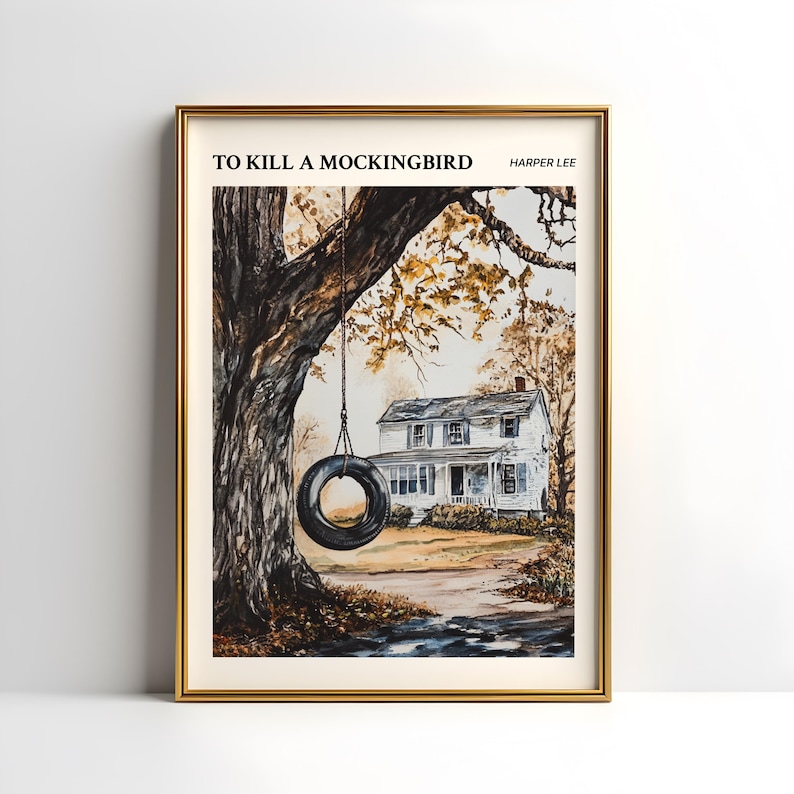 To Kill a Mockingbird Poster | Literary Art Print | Harper Lee Wall Art ...