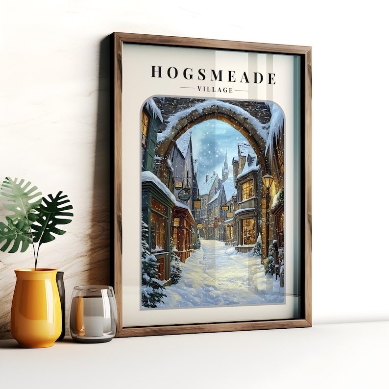 Wizard Village Poster | Witchcraft and Wizardry Art Prints | Hogsmeade ...