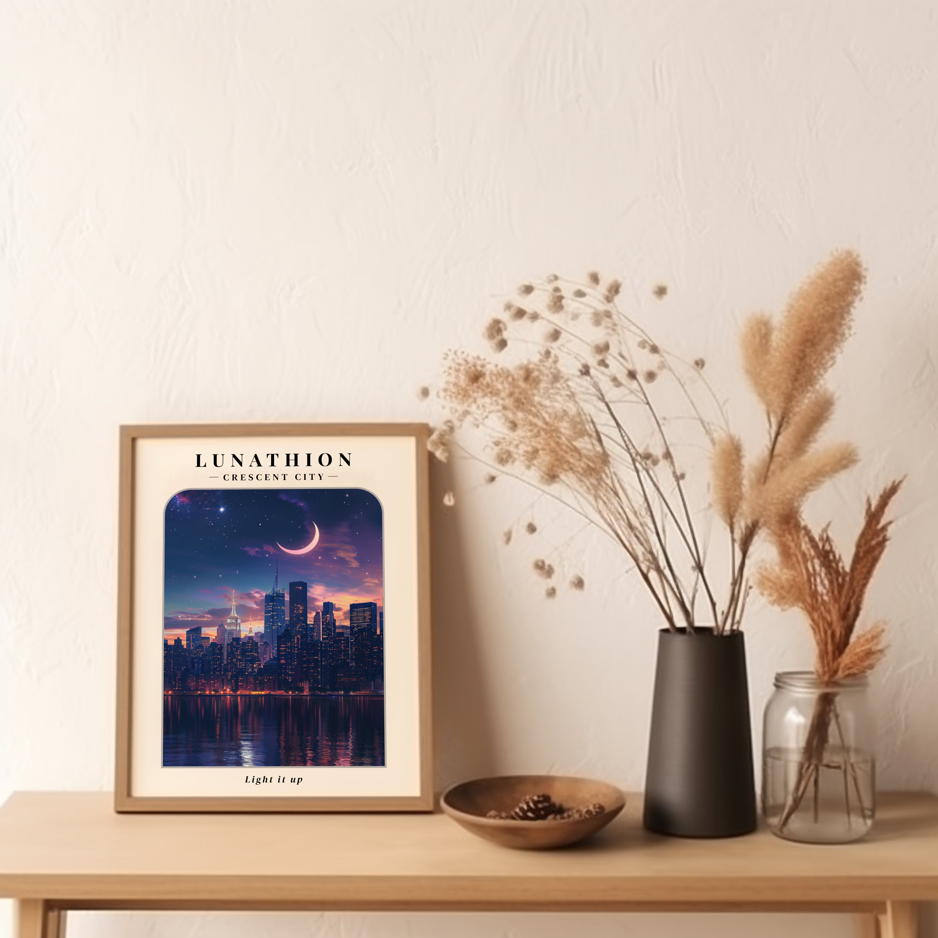 Lunathion Crescent City Poster Digital Print | Crescent City Print ...