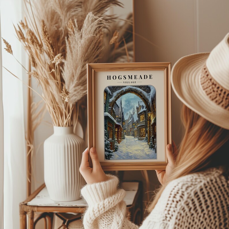 Wizard Village Poster | Witchcraft and Wizardry Art Prints | Hogsmeade ...