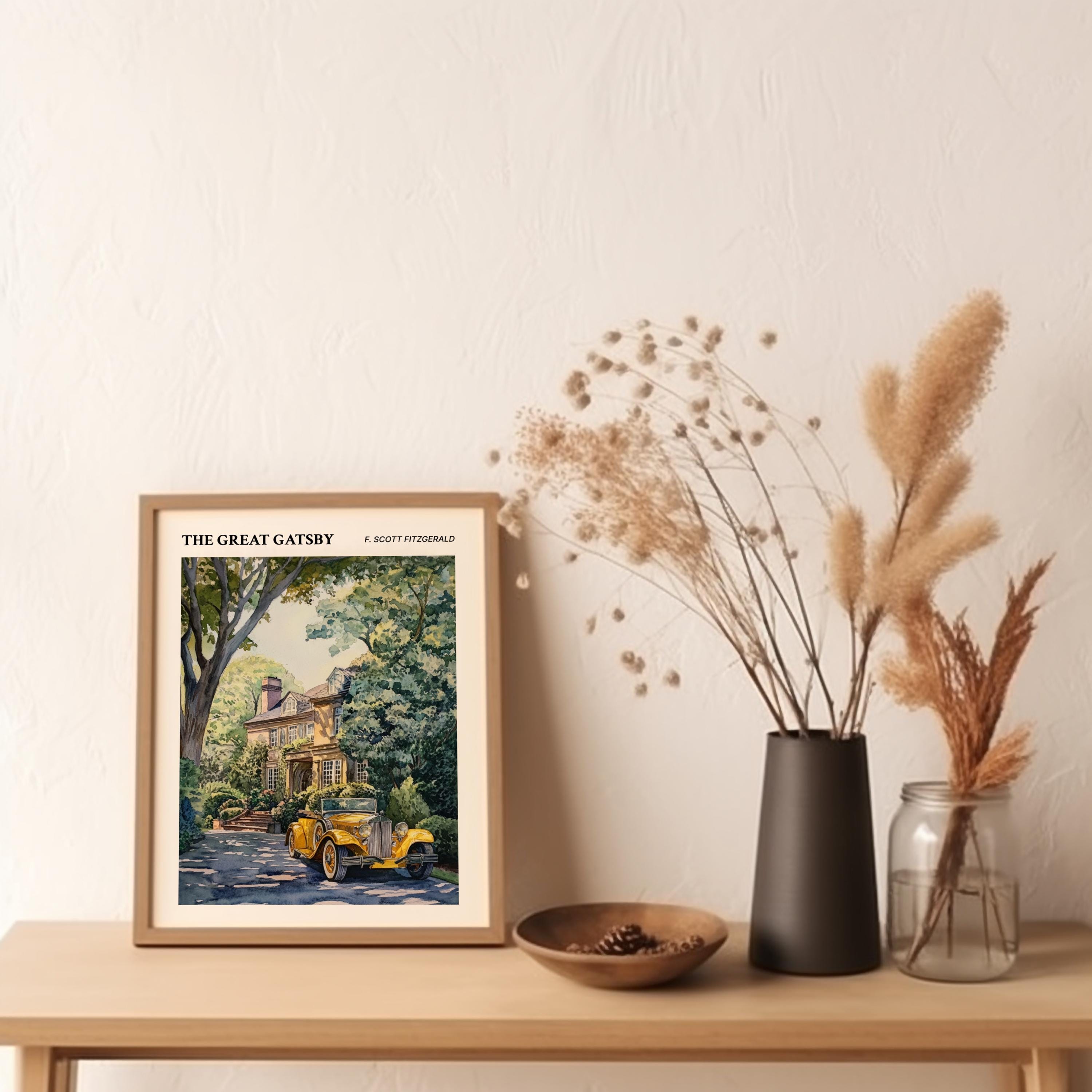 The Great Gatsby Digital Poster | Literary Art Print | F. Scott ...