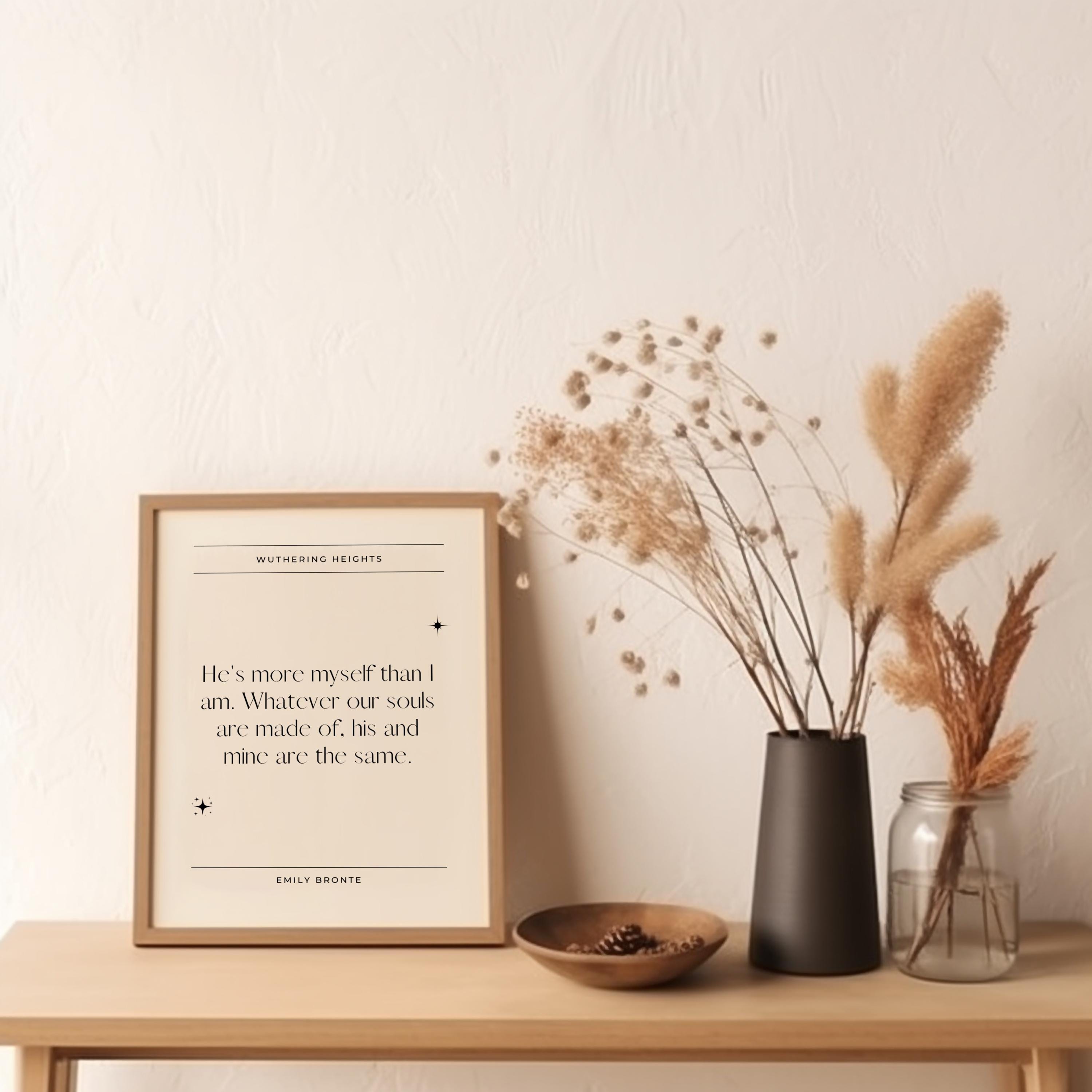 Wuthering Heights Book Quote Digital Poster | Emily Bronte Quote ...