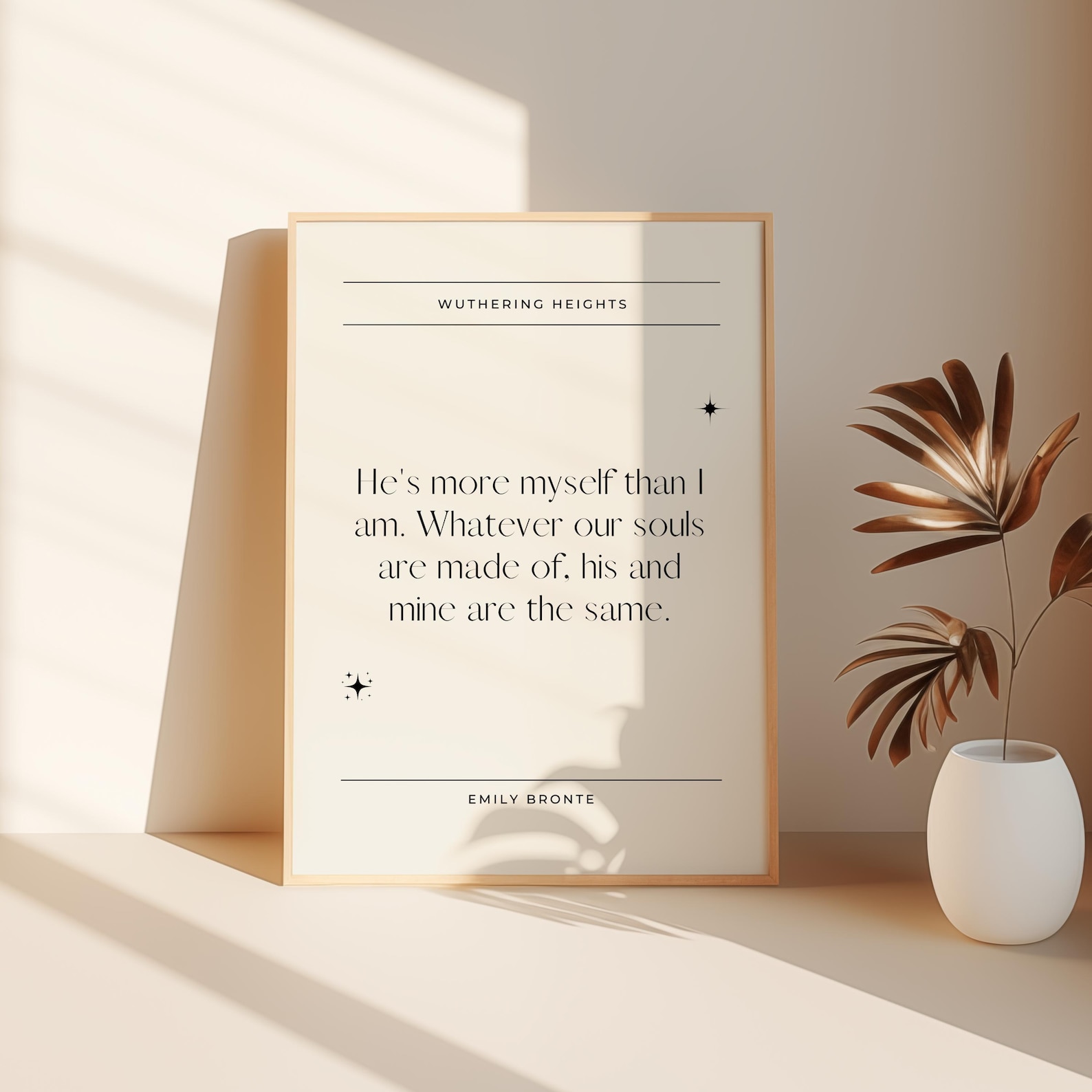 Wuthering Heights Book Quote Digital Poster | Emily Bronte Quote ...