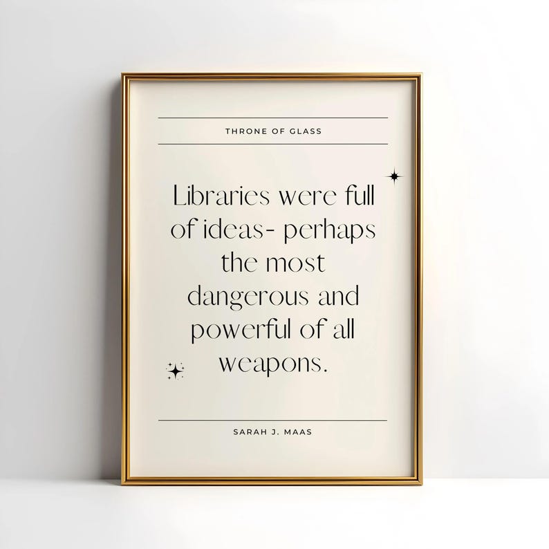 Throne of Glass Quote Poster | TOG Print | Throne of Glass Print ...