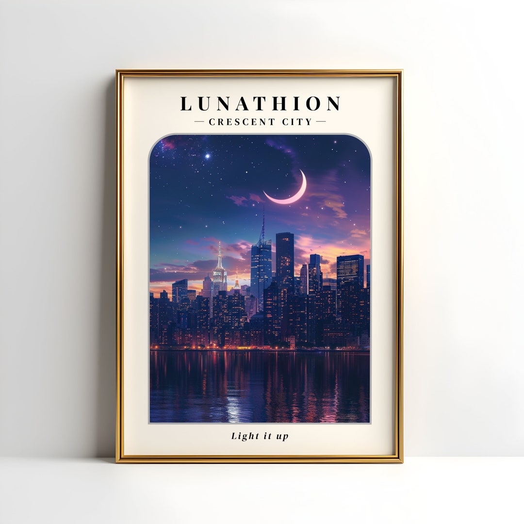 Lunathion Crescent City Poster Digital Print | Crescent City Print ...