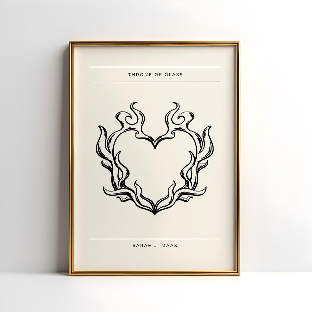 Throne of Glass Fireheart Digital Poster | TOG Print | Throne of Glass ...