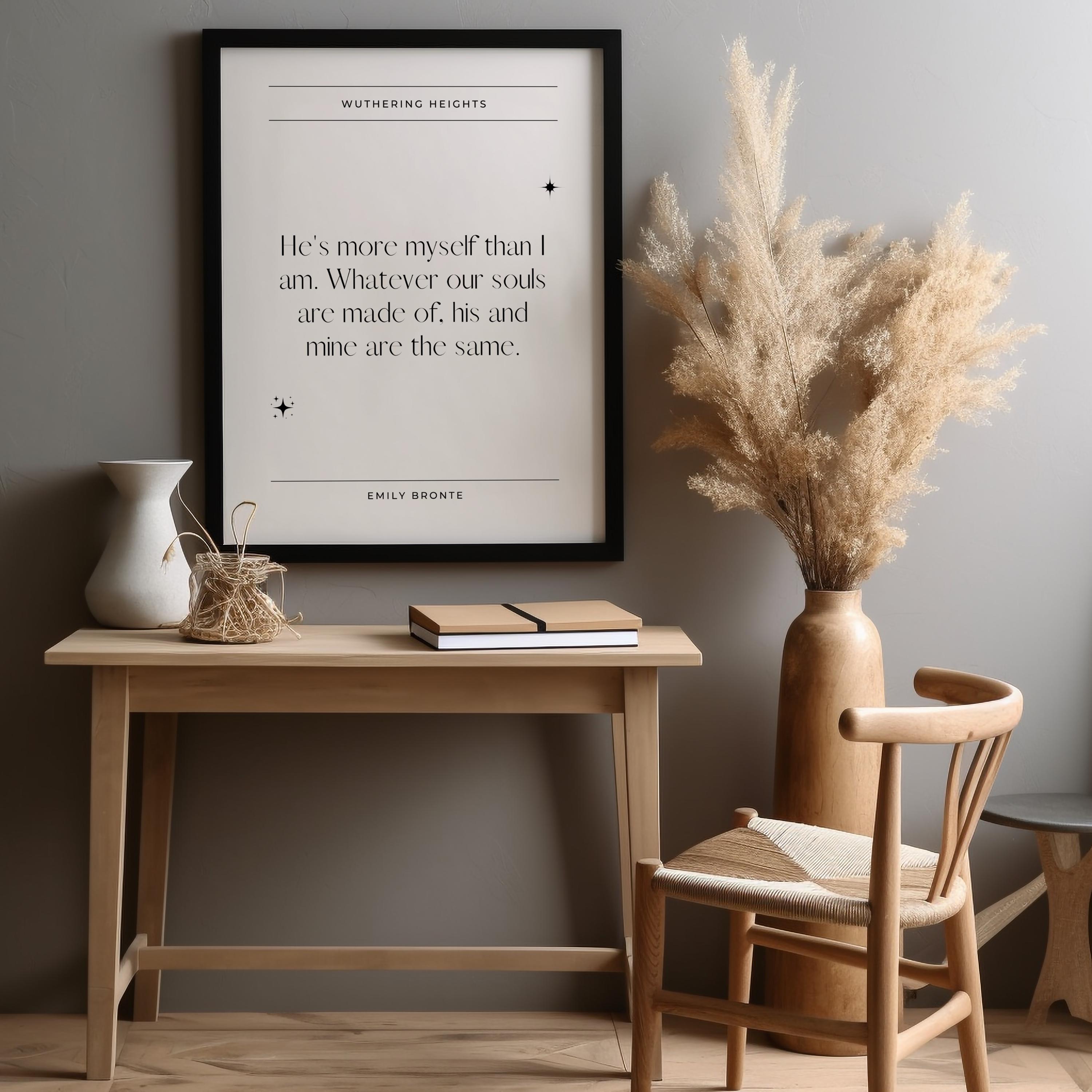 Wuthering Heights Book Quote Digital Poster | Emily Bronte Quote ...