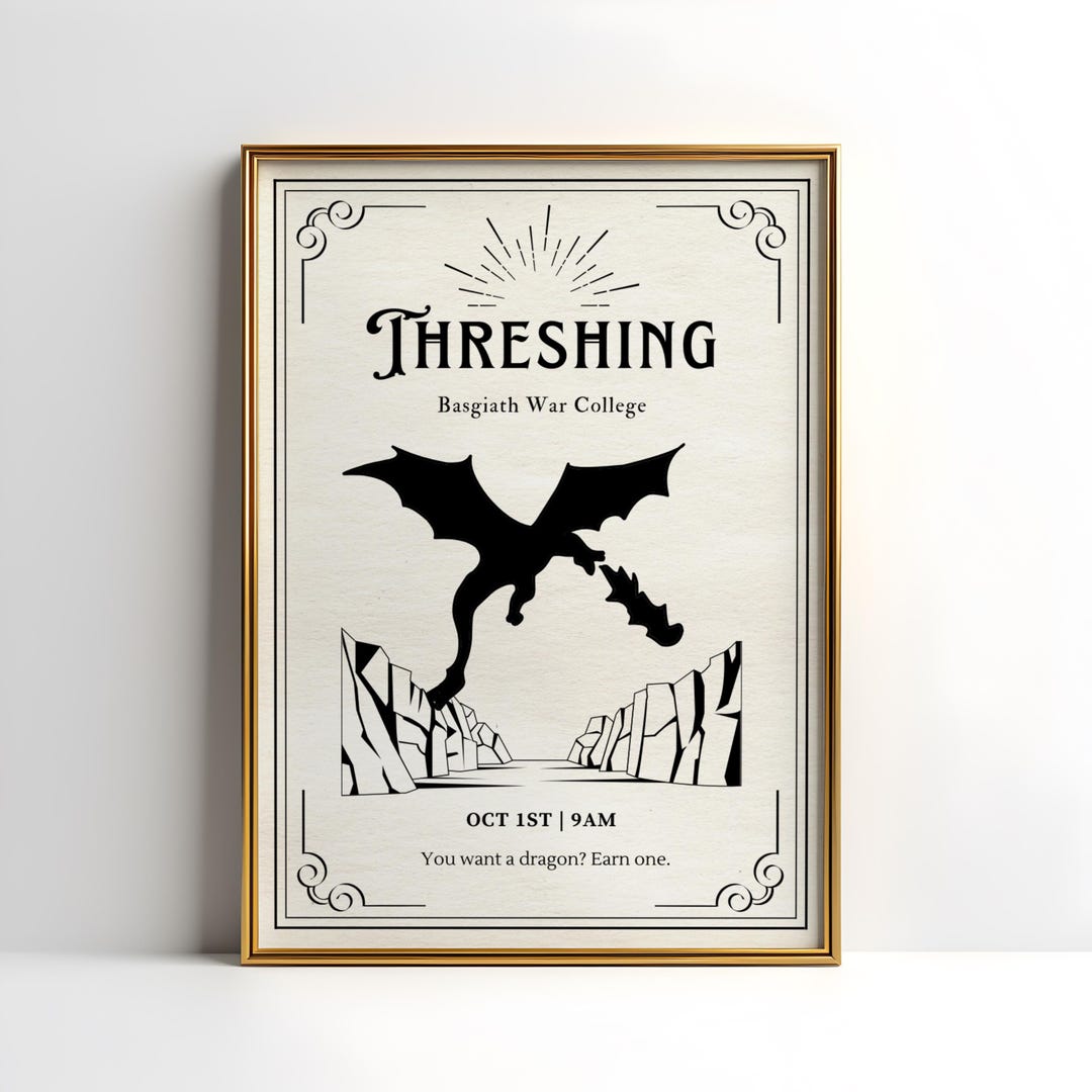 Fourth Wing Basgiath War College Threshing Invite Digital Poster Fourth ...
