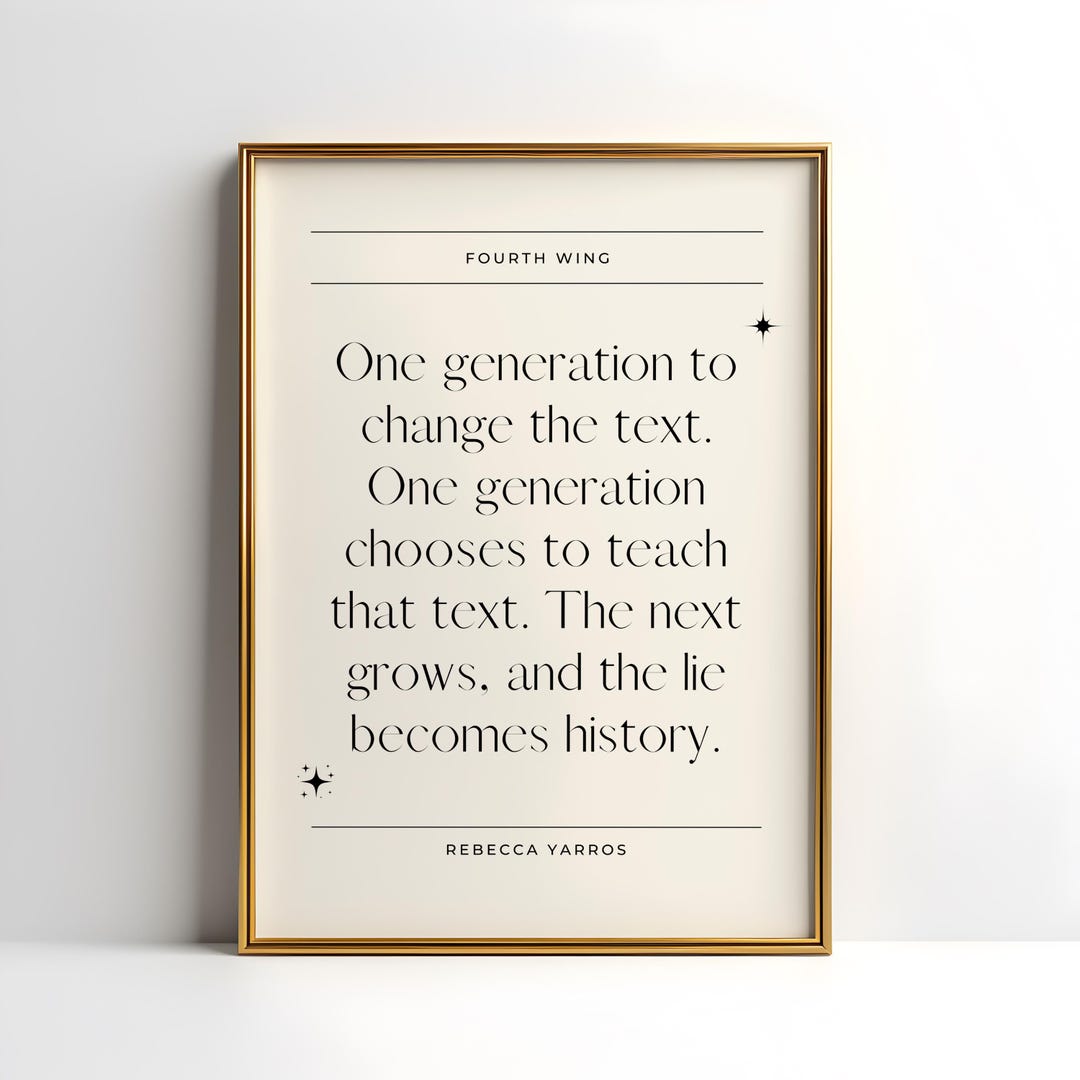 Fourth Wing Rewriting History Quote Digital Art Poster | Fourth Wing ...